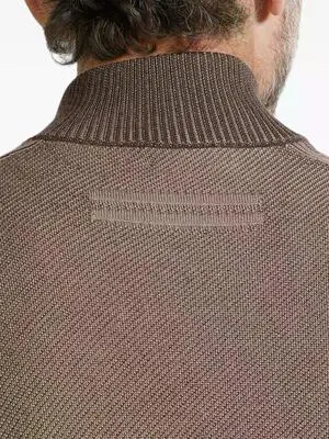 Zegna Zip-up Cardigan - Brown