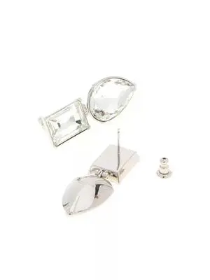 Alexander McQueen Crystal-embellished Drop Earrings - Silver