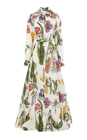 LEO LIN Josephine Wildflowers Silk Gown Multi