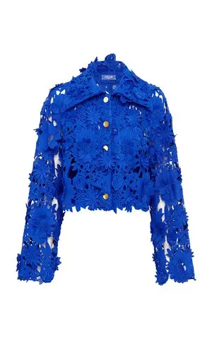 LEO LIN Robyn Lace Button-down Shirt