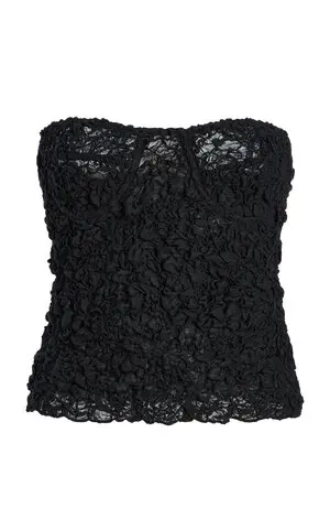 TG BOTANICAL Azalea Shirred Top - Black