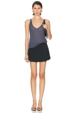 SKIMS Sheer Cotton V-neck Tank Top - Sleet