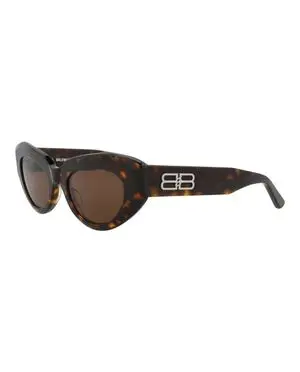 Balenciaga Cat Eye Acetate Sunglasses - Havana Havana Brown (bb0236s/30013503/002)
