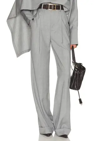 Grey Paperbag Trousers