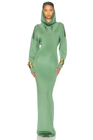 Green Cowl Neck Dresses