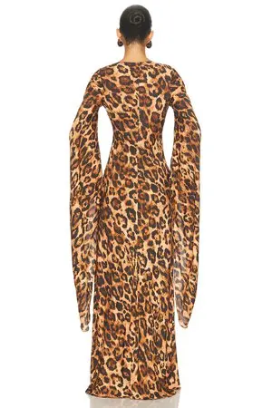 HELSA The Rosalind Dress - Leopard