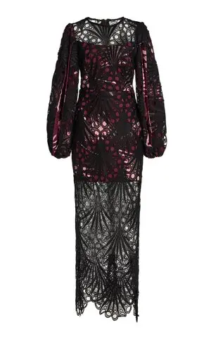 BUSAYO Monife Openwork Cotton Maxi Dress
