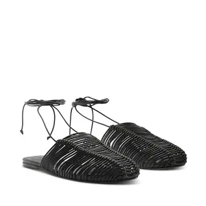 Farm Rio Macrame Ankle Tie Sandals