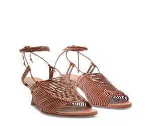 Farm Rio Macrame Ankle Tie Sandals