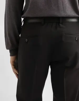 Dolce & Gabbana Bi-stretch Wool Canvas Trousers