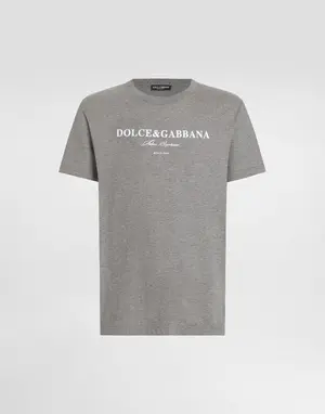 Dolce & Gabbana Cotton T-shirt With Print - Grey