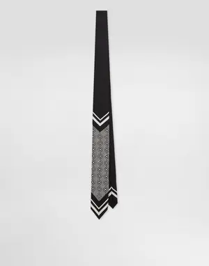 Dolce & Gabbana Micro-design And Logo Jacquard Neck Tie - Multicolor