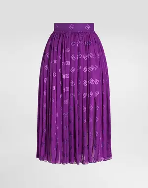 Dolce & Gabbana Devoré Satin Jacquard Skirt