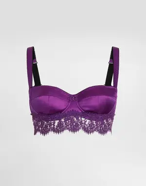 Dolce & Gabbana Lace And Satin Bra - Multicolor