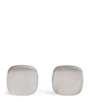 Giorgio Armani Sterling Silver Round Cufflinks - Grey