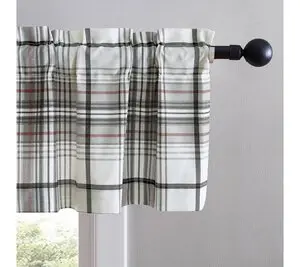 Eddie Bauer Alder Plaid Grey 86x15 Window Valance