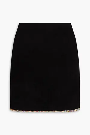 Sandro Crystal-embellished Chenille Mini Skirt