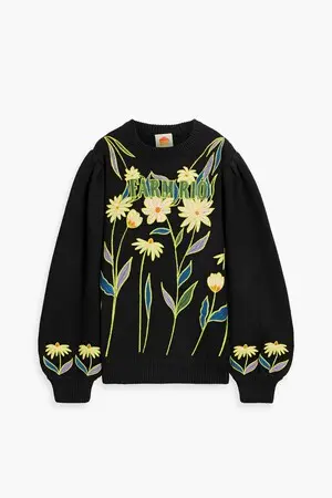Farm Rio Embroidered Knitted Sweater