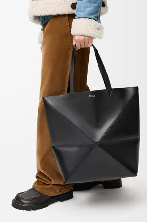 Loewe Xl Puzzle Fold Tote - Black