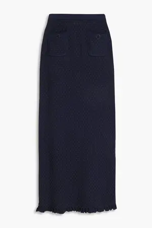 Sandro Jacquard-knit Midi Skirt