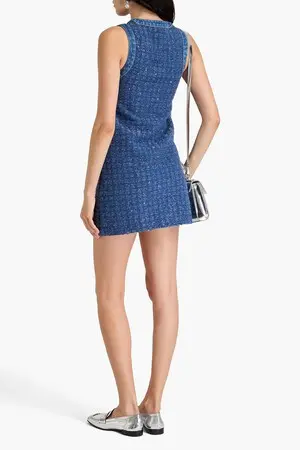 Sandro Sequin-embellished Bouclé-tweed Mini Dress