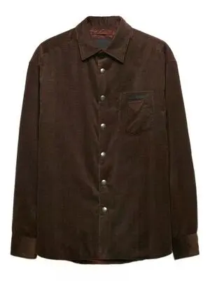 Prada Corduroy Patch-pocket Shirt