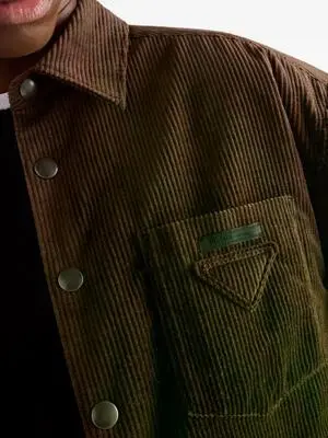 Prada Corduroy Patch-pocket Shirt