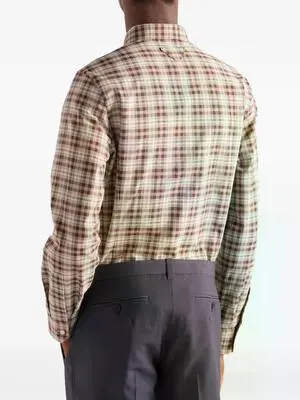 Prada Checked-pattern Patch-pocket Shirt