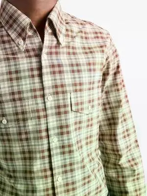 Prada Checked-pattern Patch-pocket Shirt