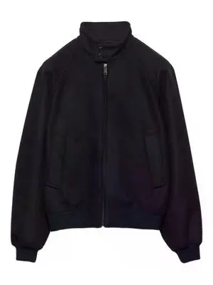 Prada Raglan-sleeve Ribbed Jacket
