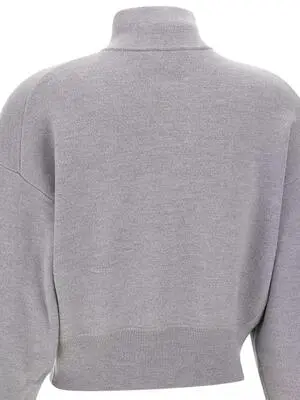 Victoria Beckham High-neck Zip-front Sweatshirt