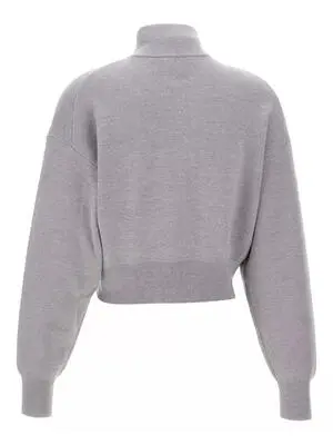 Victoria Beckham High-neck Zip-front Sweatshirt