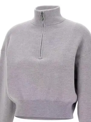 Victoria Beckham High-neck Zip-front Sweatshirt
