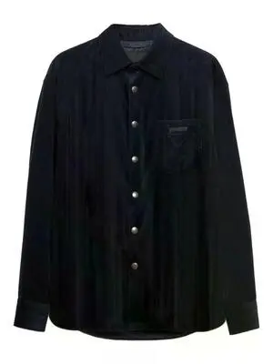 Prada Corduroy Patch-pocket Shirt