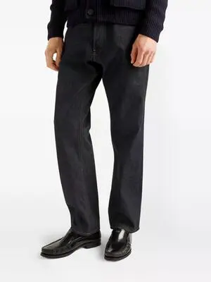 Prada Straight-leg Jeans With Back Strap - Blue
