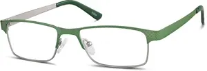 Zenni Rectangle Full Rim Eyeglasses - Green