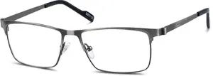 Zenni Rectangle Full Rim Eyeglasses - Silver Gray