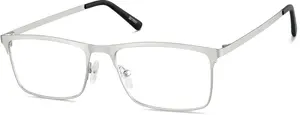 Zenni Rectangle Full Rim Eyeglasses - Silver