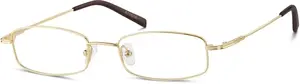 Zenni Lightweight Rectangle Full Rim Eyeglasses Gold