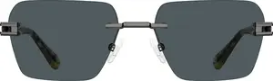 Zenni Rimless Square Frame Eyeglasses - Gray
