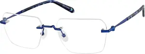 Zenni Zenni Rimless Square Eyeglasses Blue