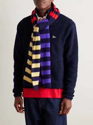 DRAKE'S Striped Wool Scarf