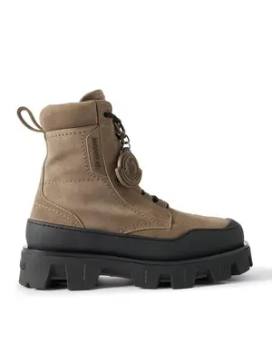 Moncler Peak Path Suede Boots - Brown | Editorialist