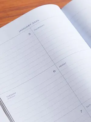 Smythson 2026 Soho Panama Cross-grain Leather Diary