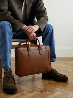 Mulberry Belgrace Full-grain Leather Briefcase