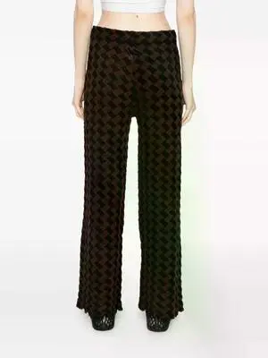 YANYAN Basket-weave Cropped Trousers