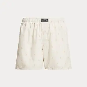 Ralph Lauren Classic Woven Cotton Polo Pony Boxer - Beach Stone Khaki