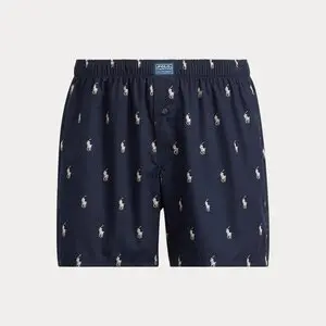 Ralph Lauren Classic Woven Cotton Polo Pony Boxer - Navy