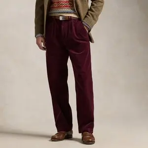 Men's Pleated Corduroy Pants