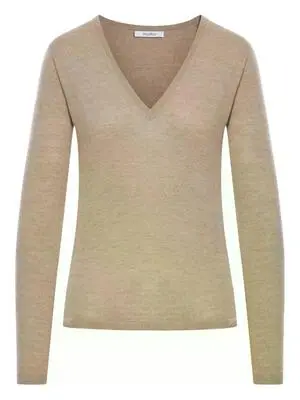 Max Mara V-neck Long Sleeve Sweater - Brown